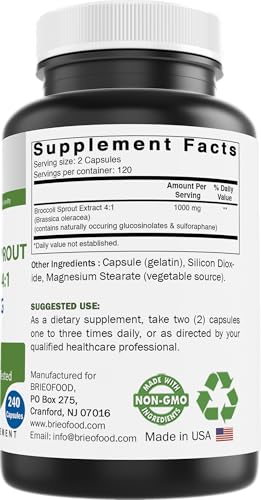 high potency broccoli sprout capsules