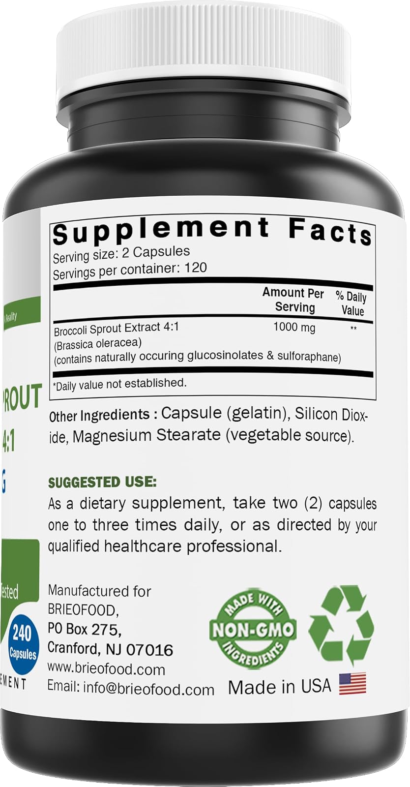high potency broccoli sprout supplement