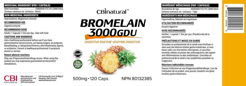High potency bromelain 500 mg
