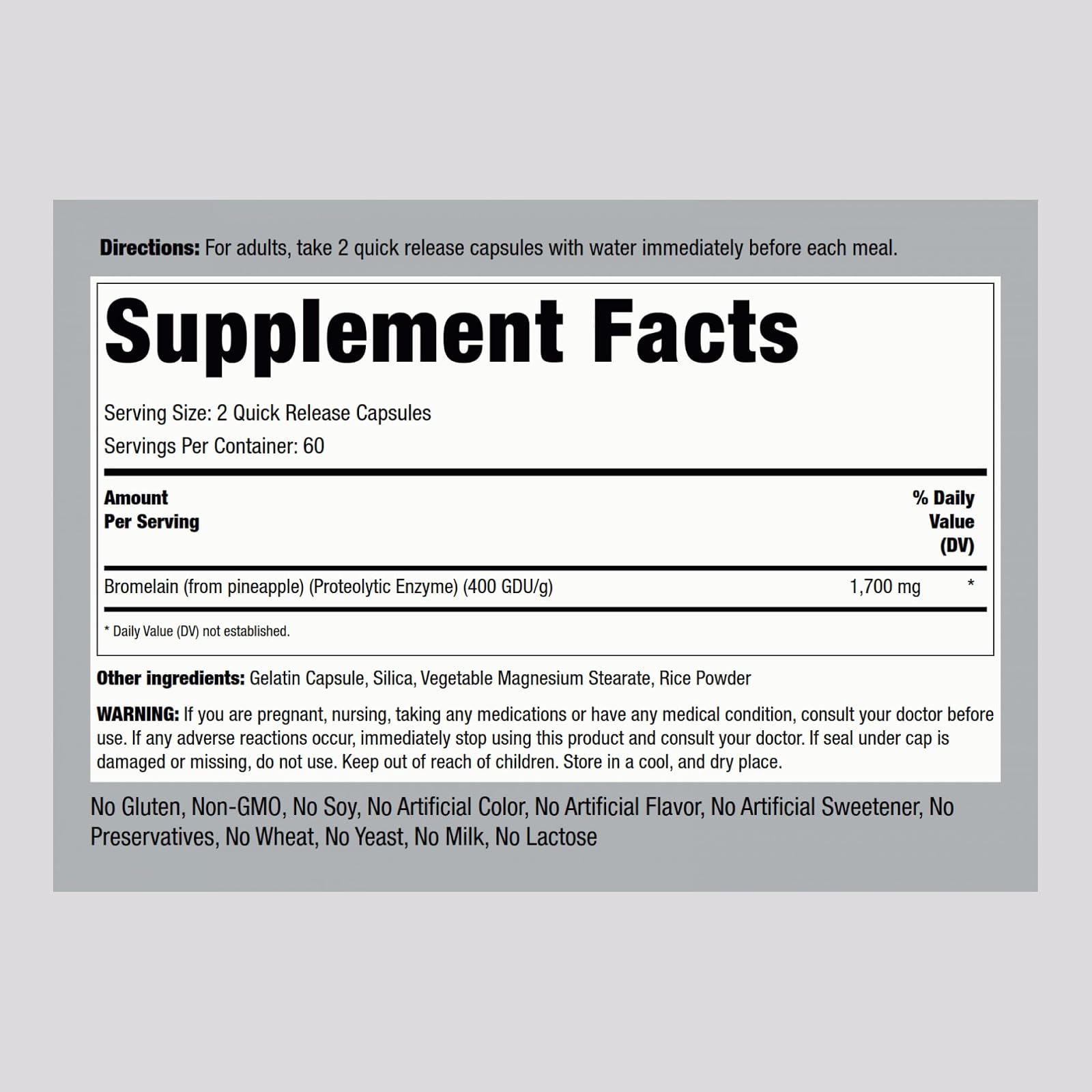 high potency bromelain capsules