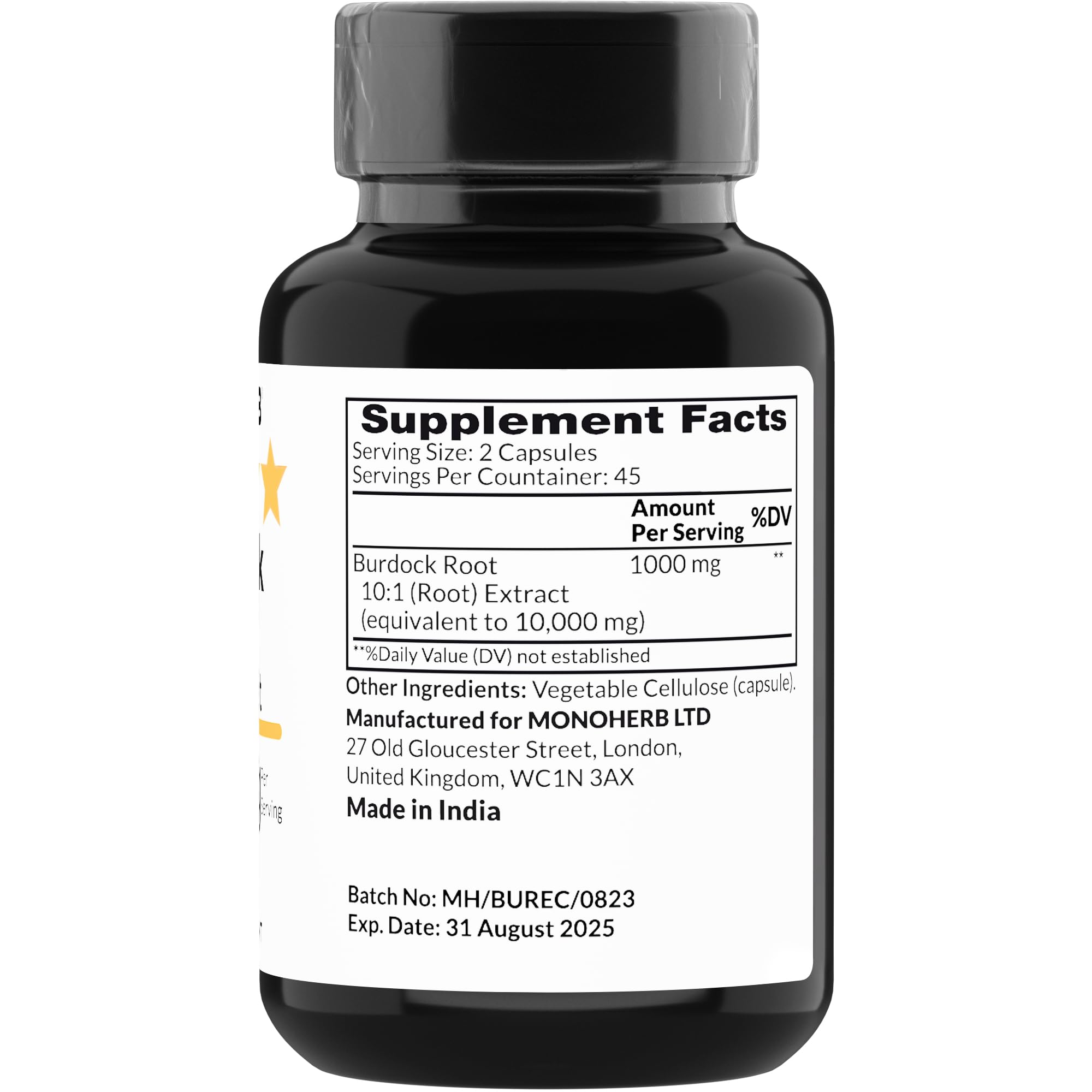 High potency burdock root extract