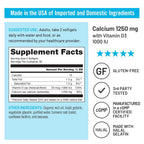 High potency calcium 1250 mg for daily health