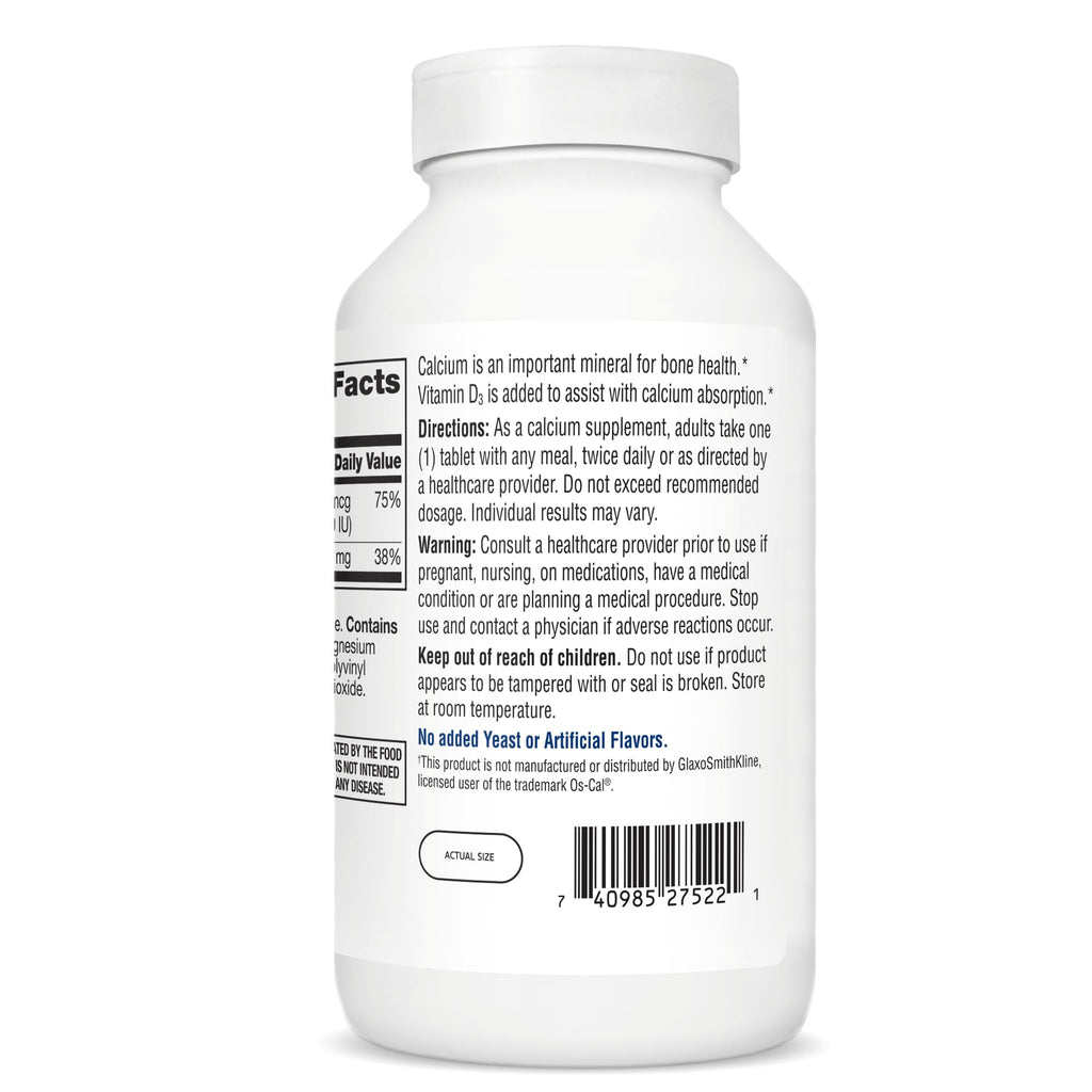 High potency calcium and D3 formula