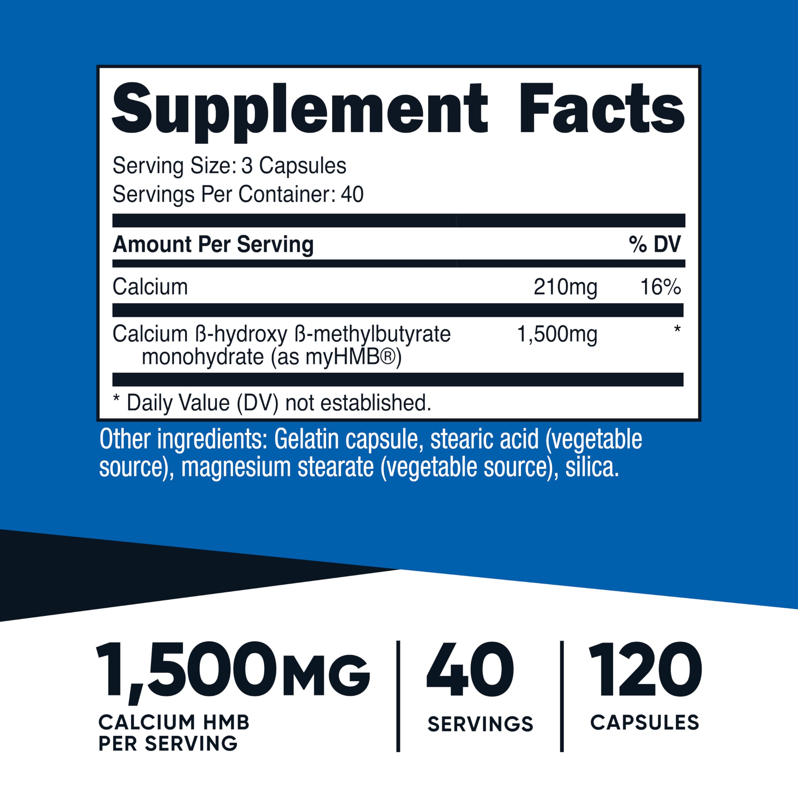 High potency calcium B-Hydroxy B-Methylbutyrate