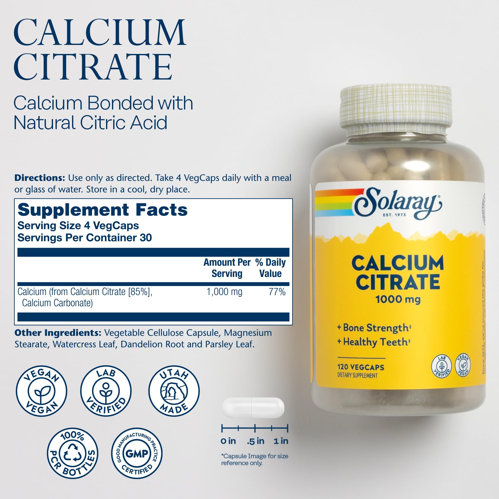 high potency calcium citrate capsules