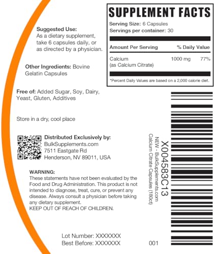 high potency calcium citrate formula