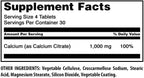 high potency calcium citrate tablets