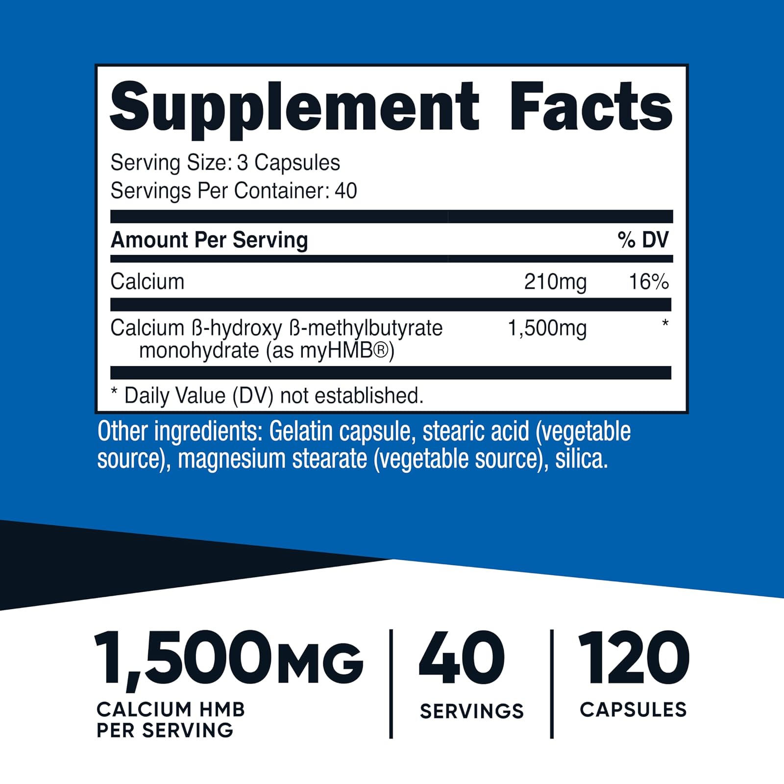 high potency calcium HMB for muscle support