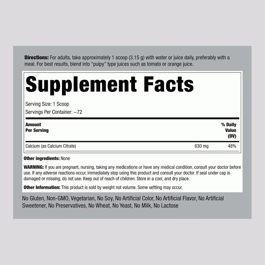 High potency calcium supplement