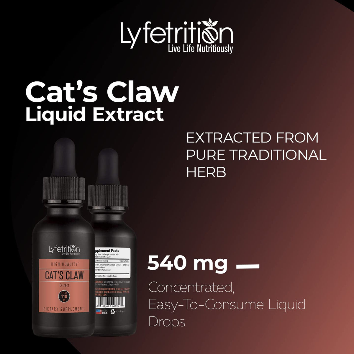 high potency Cat's Claw 540 mg