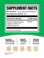 High potency cayenne pepper supplement