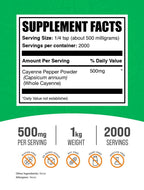High potency cayenne pepper supplement