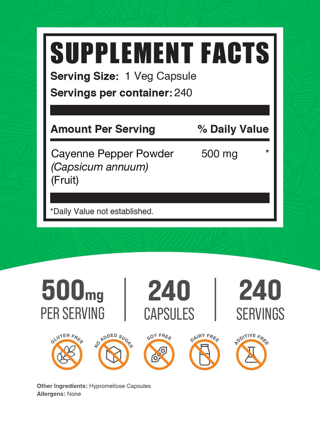 High potency cayenne pepper supplement