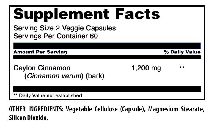 High potency Ceylon cinnamon supplement