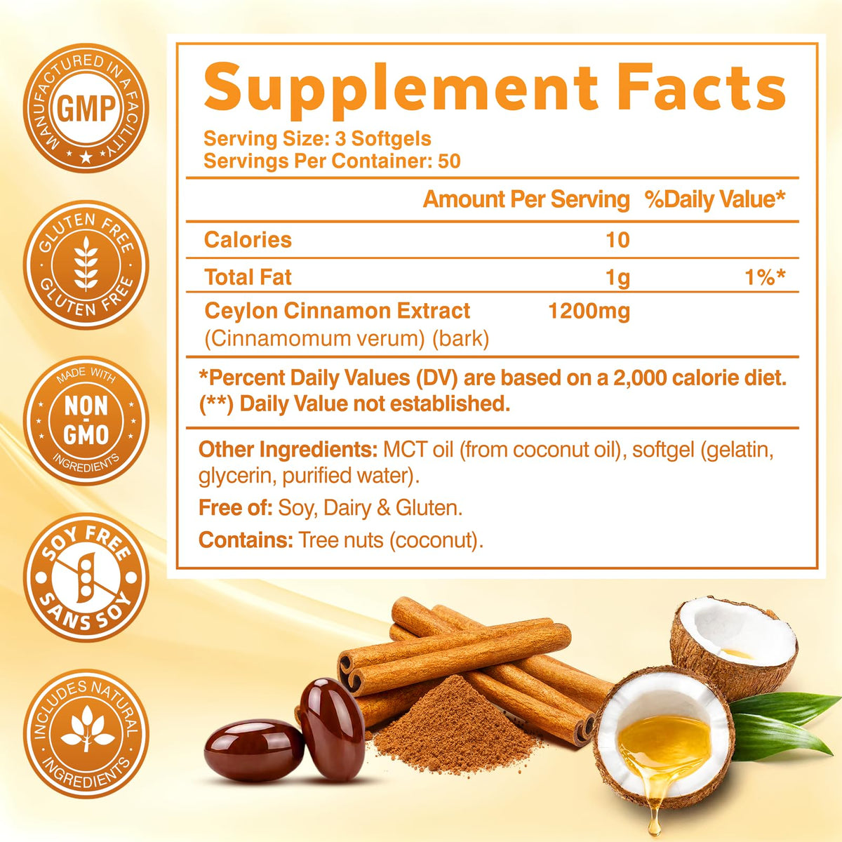 High potency Ceylon cinnamon supplement