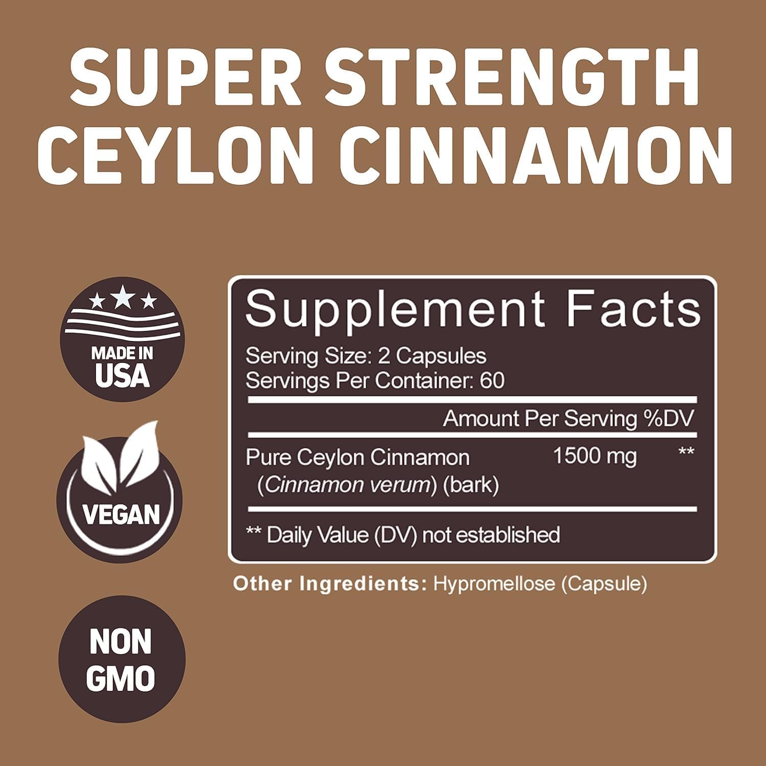 High potency Ceylon cinnamon supplement