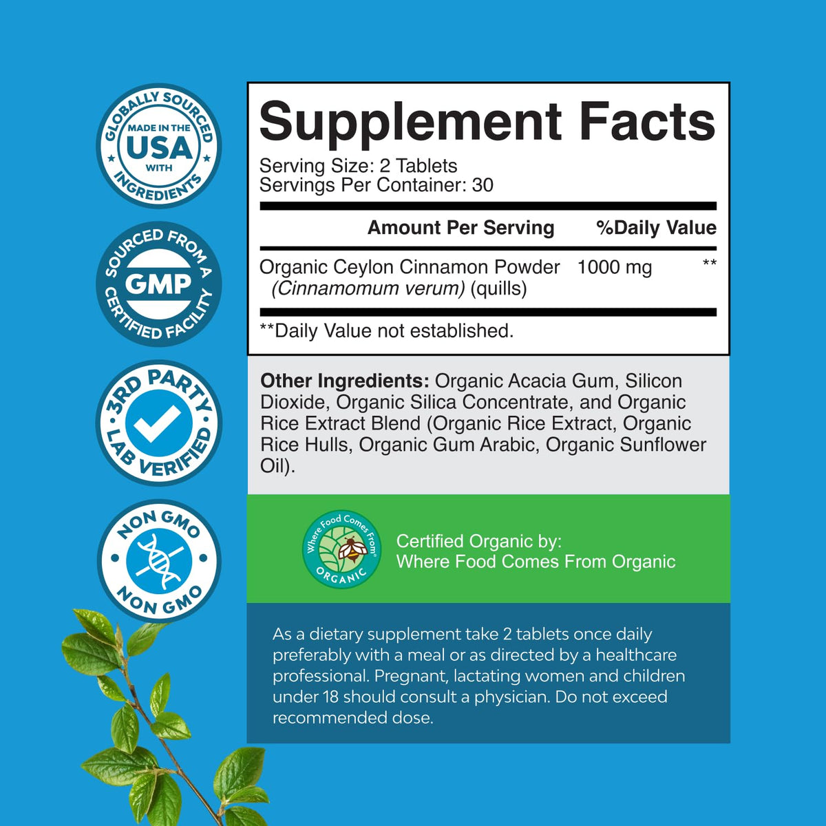 High potency Ceylon cinnamon supplement