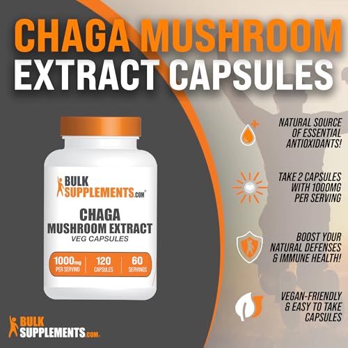 High potency chaga mushroom capsules