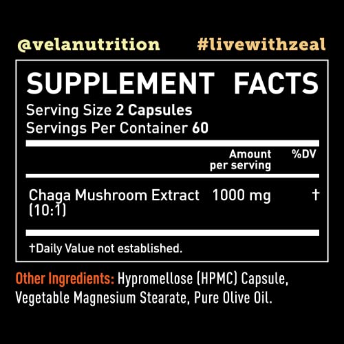 High potency Chaga mushroom capsules
