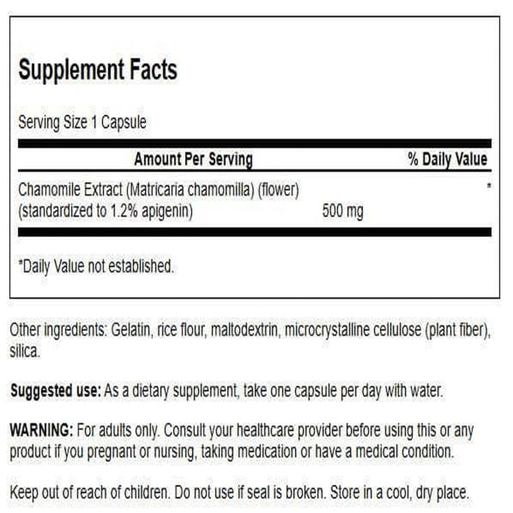high potency chamomile extract 500 mg