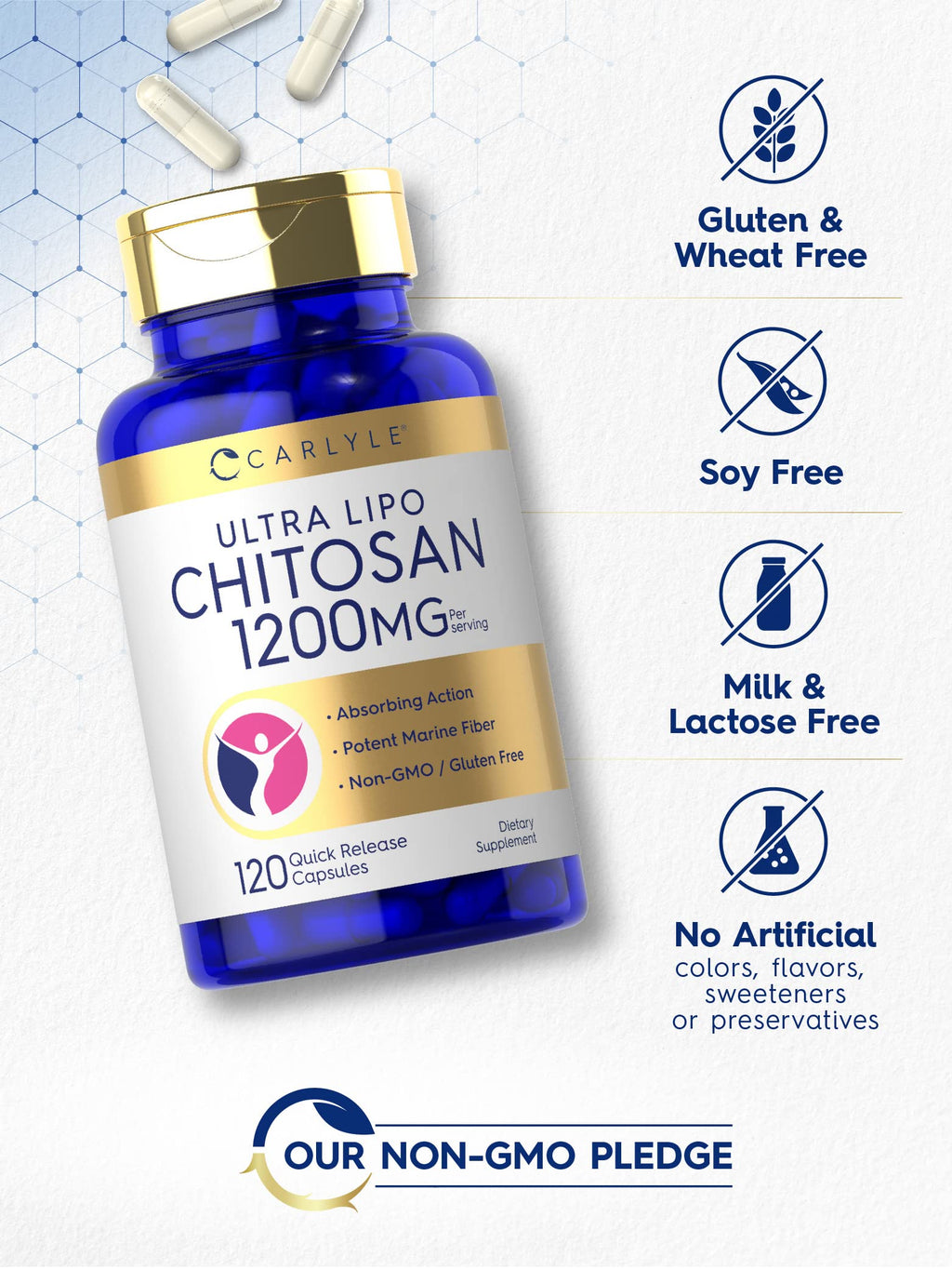 High potency chitosan supplement for health