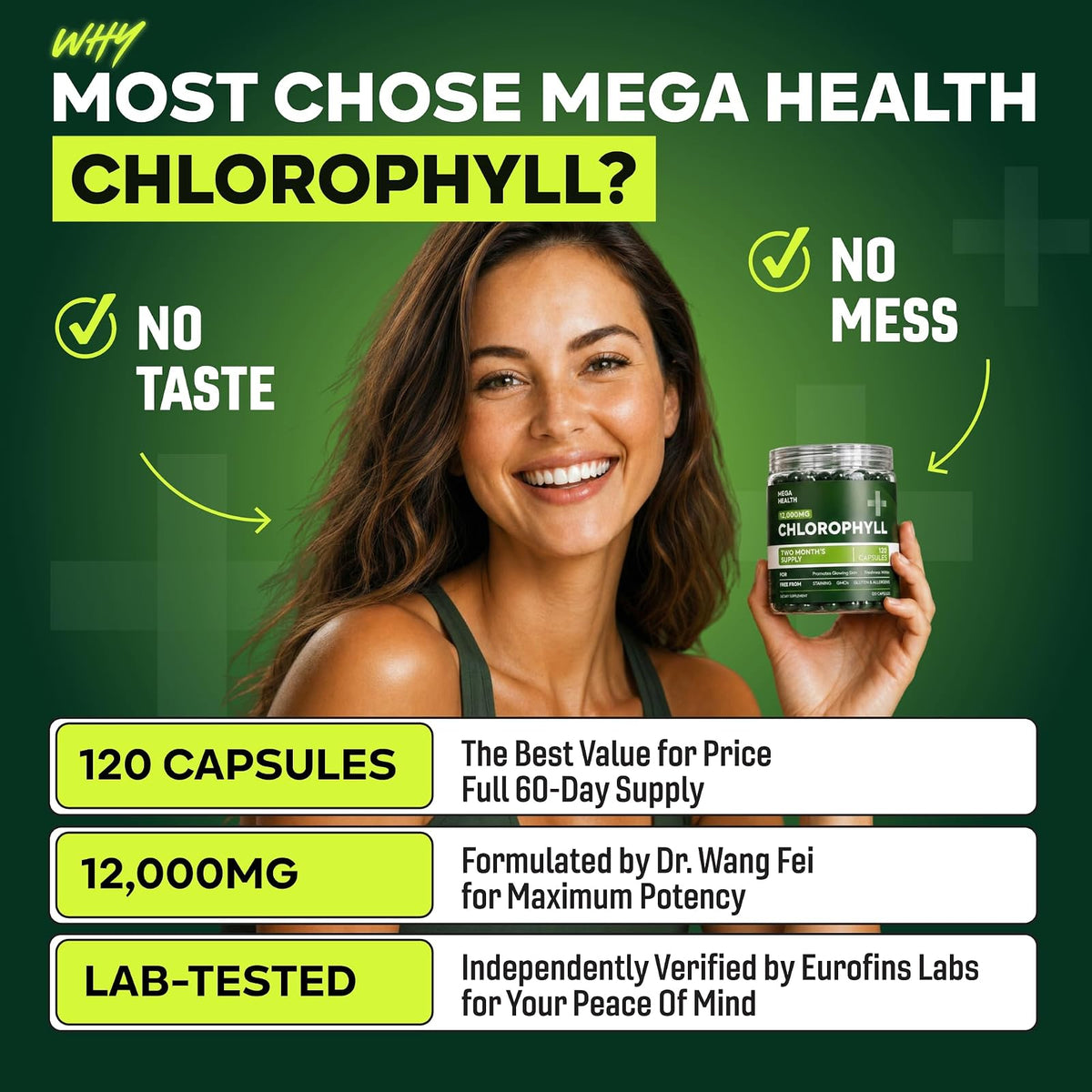 high potency chlorophyll 12000 mg supplement
