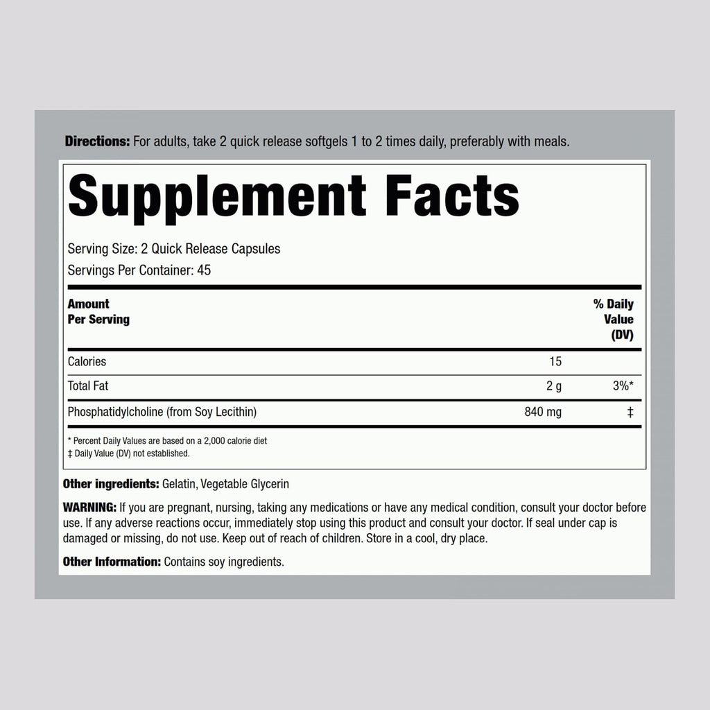 High potency choline softgels