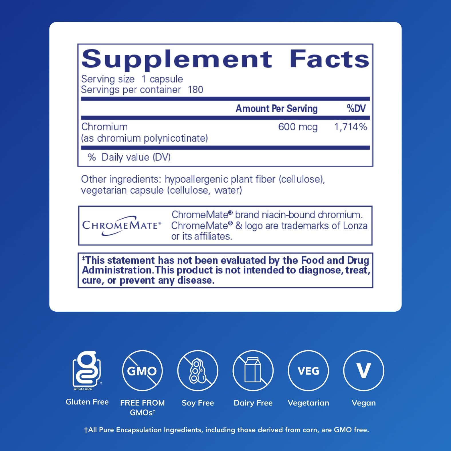 High potency chromium for metabolic support