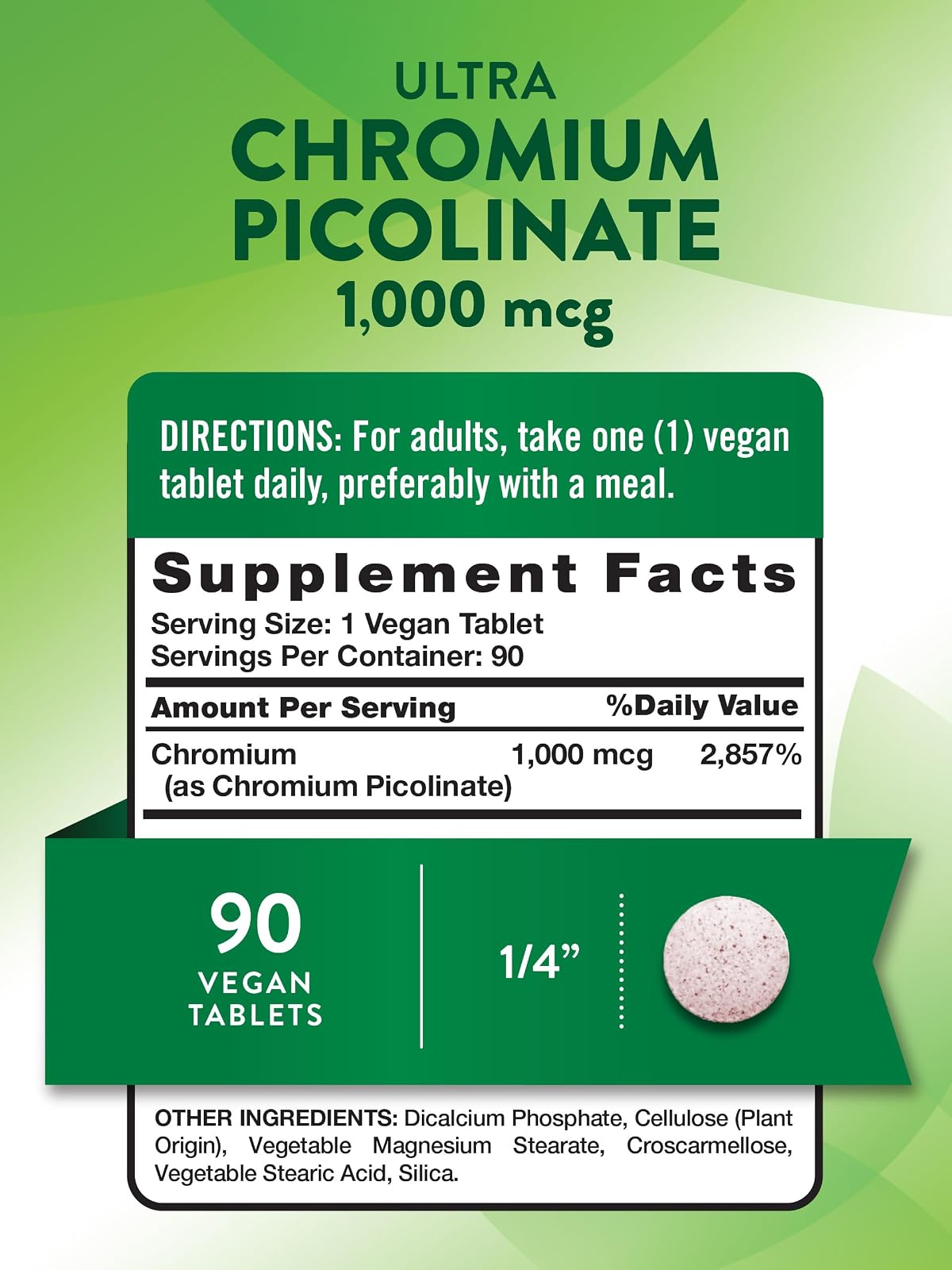 high potency chromium picolinate tablets