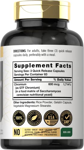 High potency chromium supplement 600 mcg