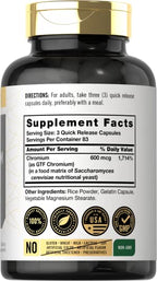 High potency chromium supplement 600 mcg