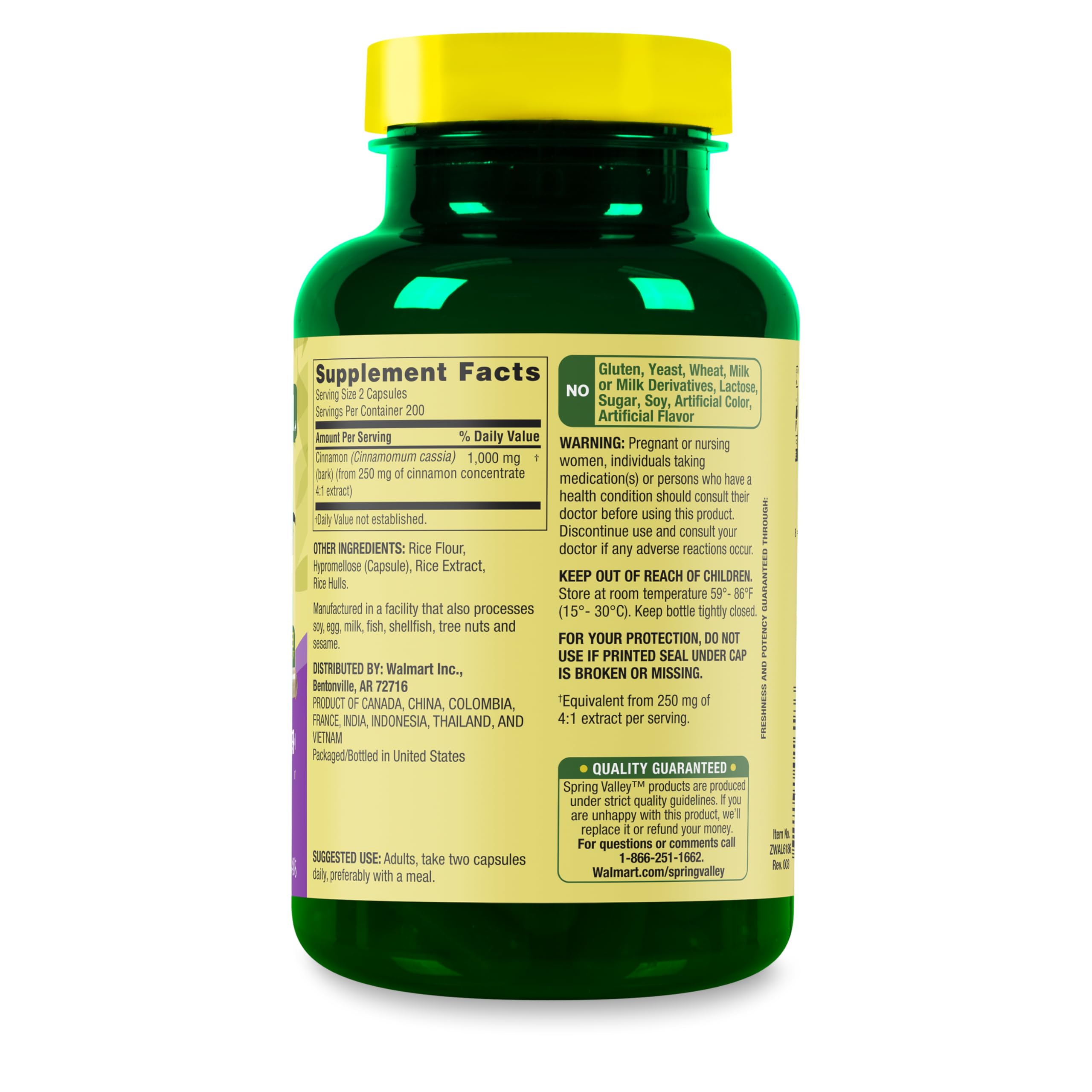 High potency cinnamon capsules 1000 mg