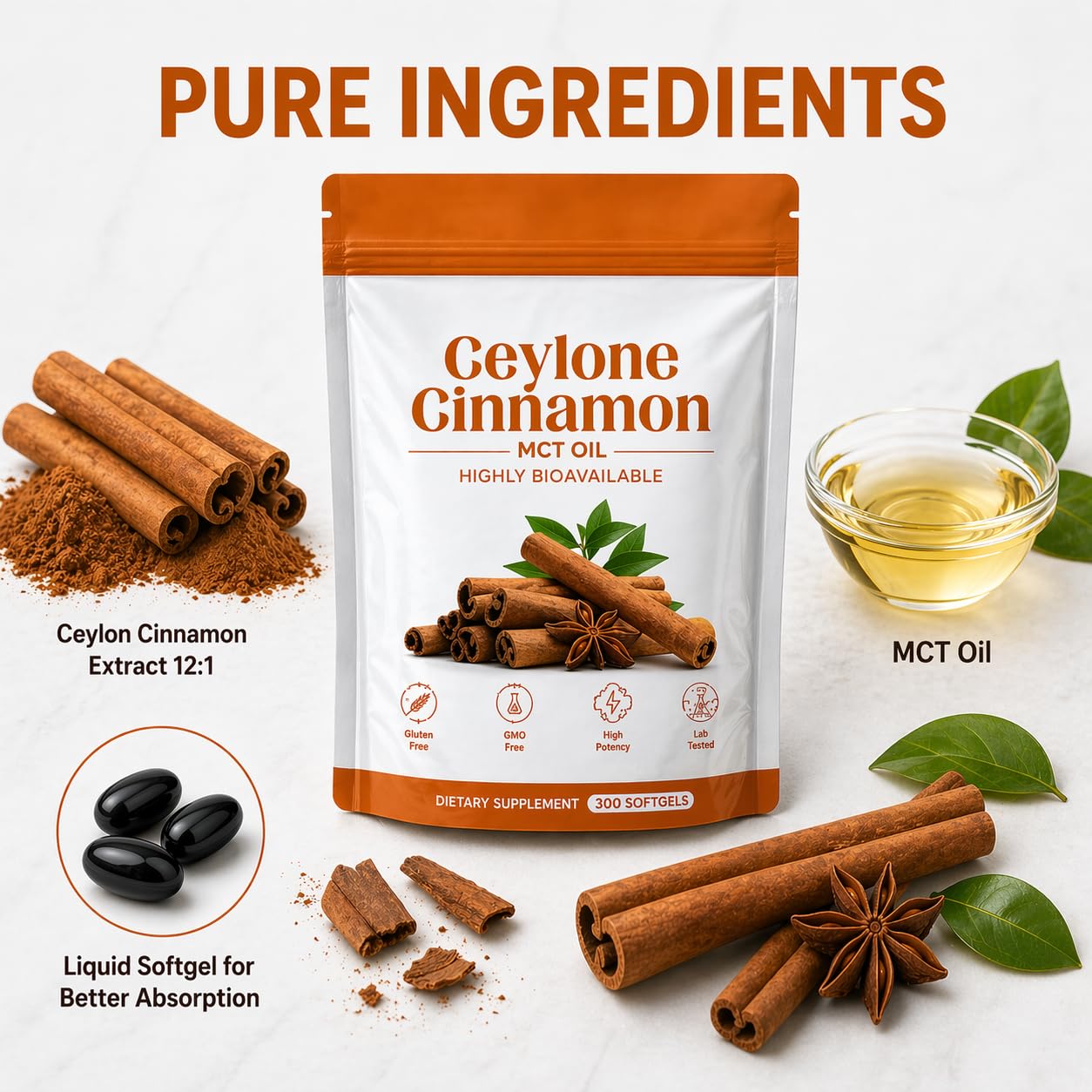 High potency cinnamon oil capsules