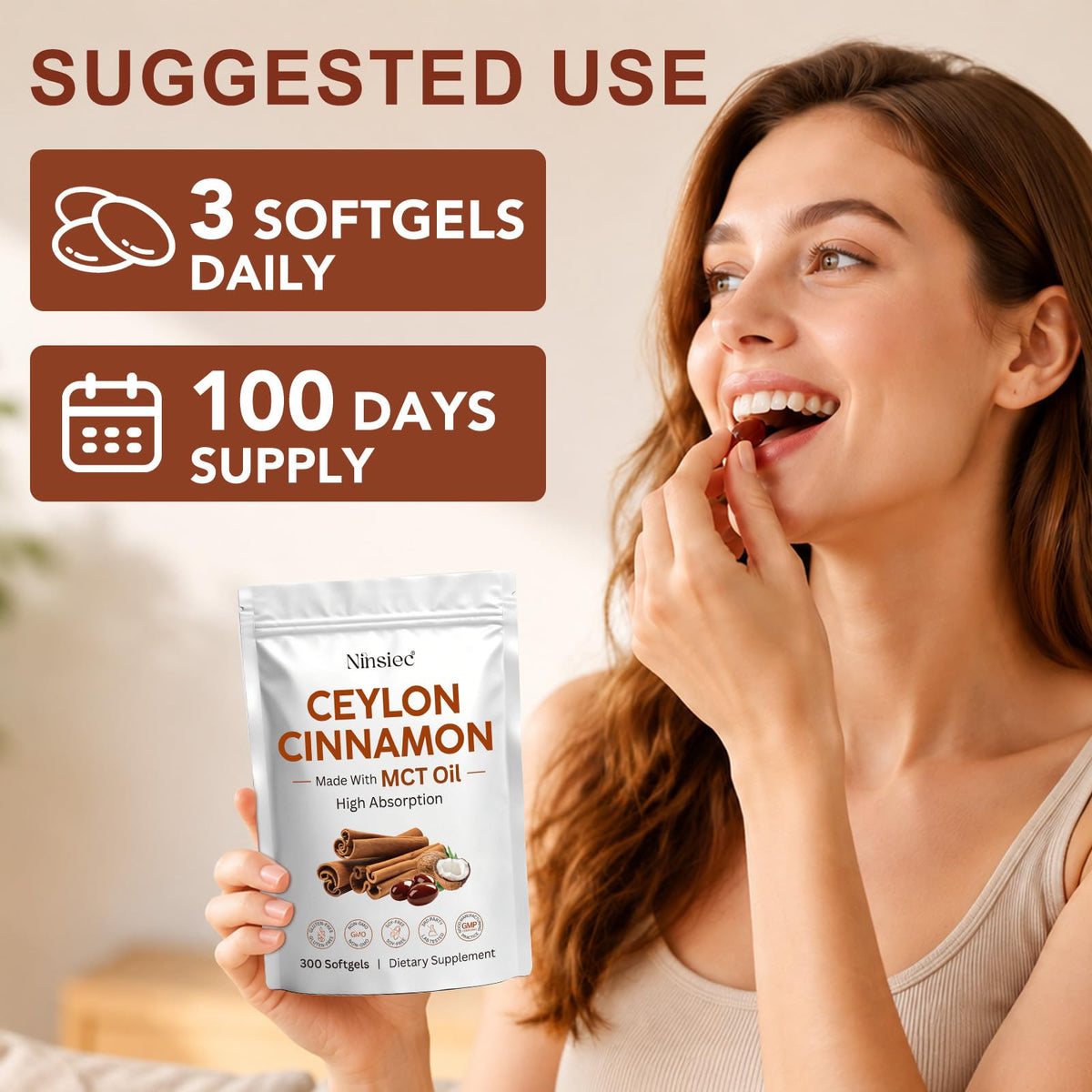 High potency cinnamon softgels
