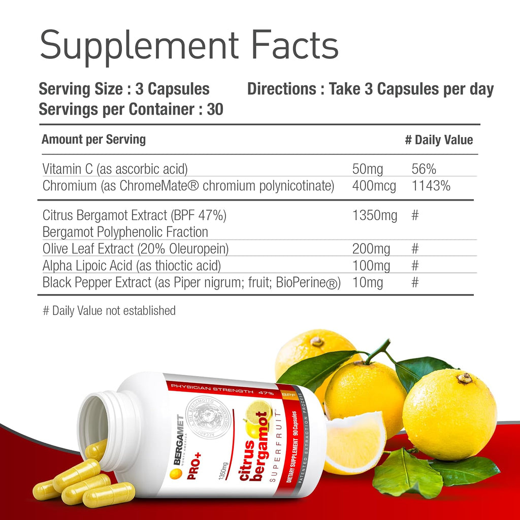 High potency Citrus Bergamot 675 mg
