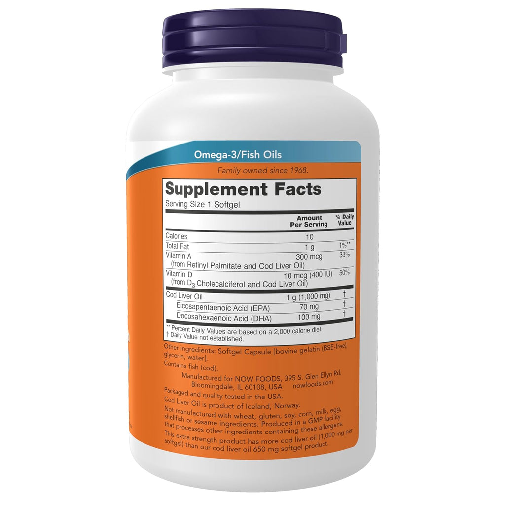 high potency cod liver oil softgels