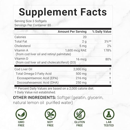 high potency cod liver oil softgels