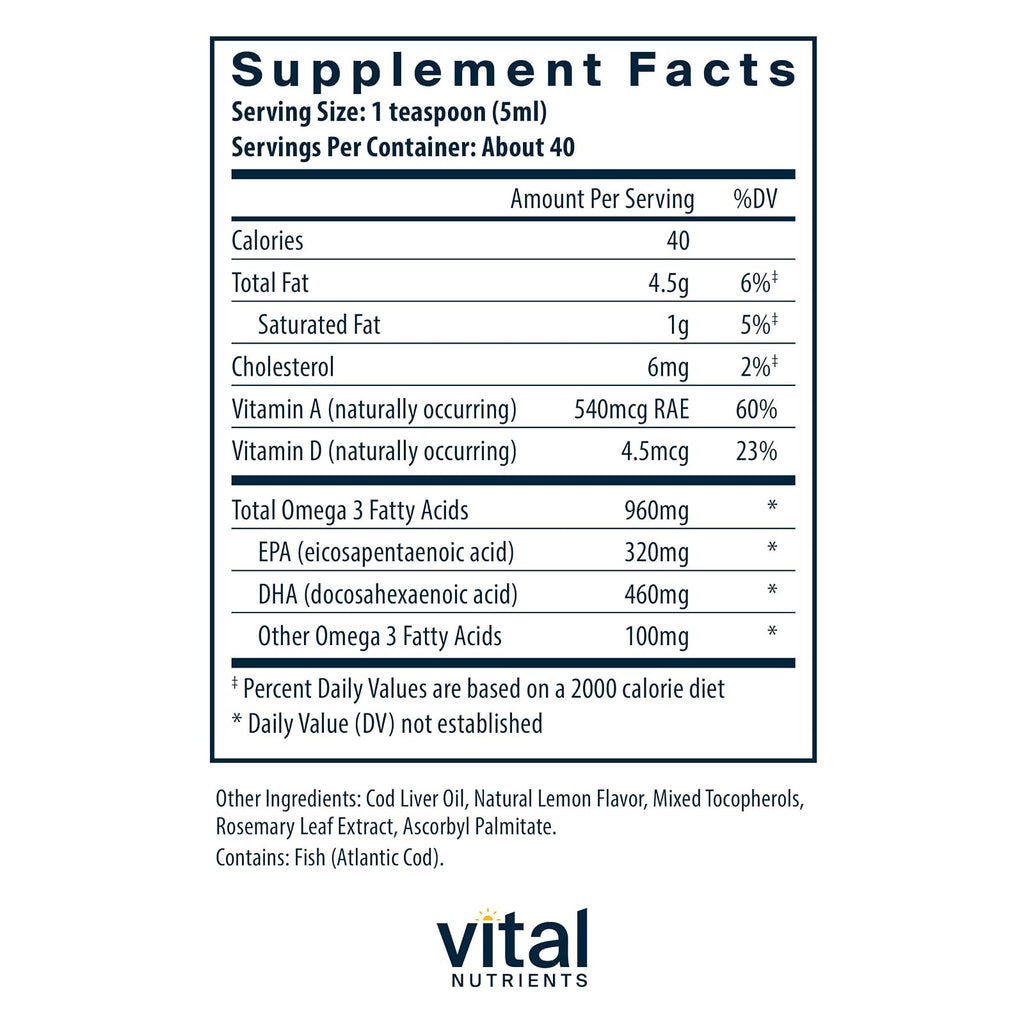 High potency cod liver oil supplement