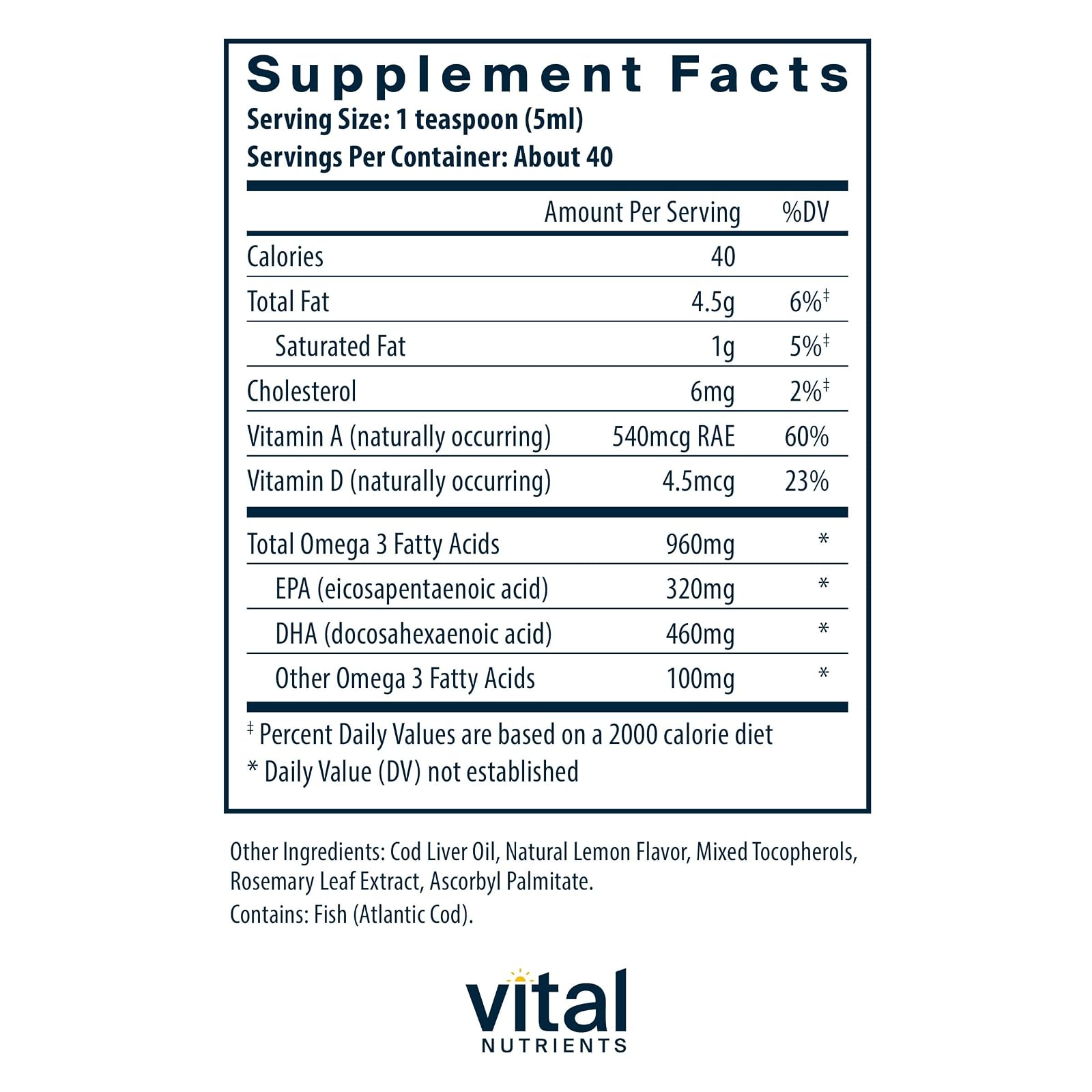 High potency cod liver oil supplement