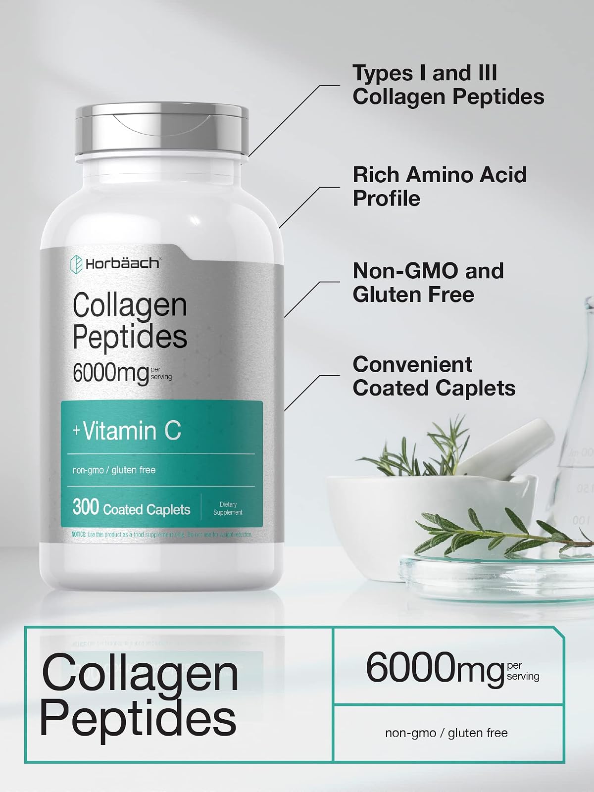 high potency collagen peptides 6000 mg