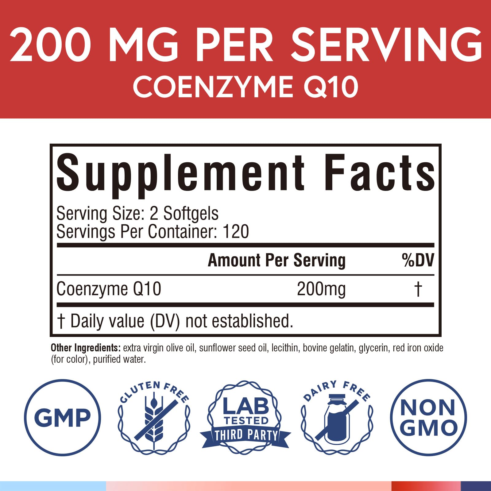 high potency CoQ10 200 mg capsules