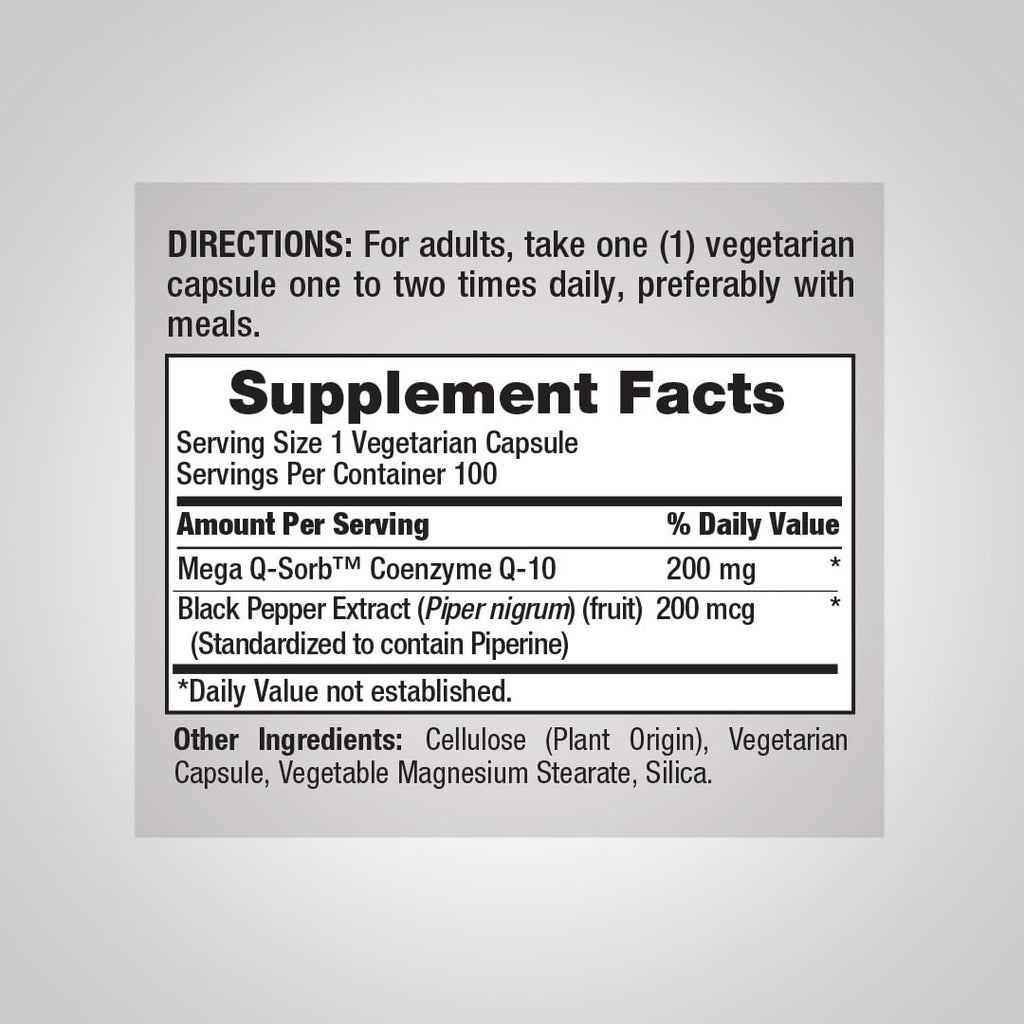 High potency CoQ10 for energy