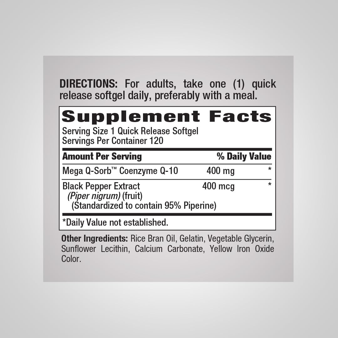 High potency CoQ10 supplement