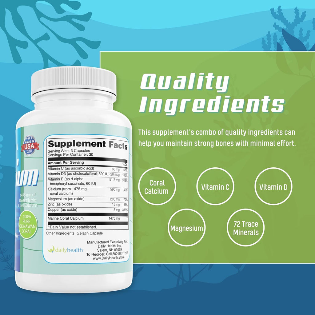High potency coral calcium formula