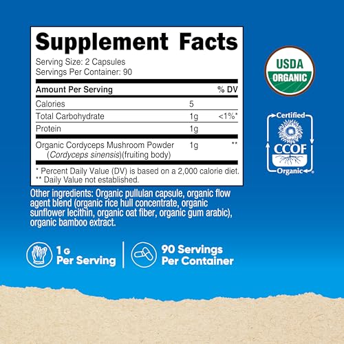 High potency cordyceps mushrooms 1100mg