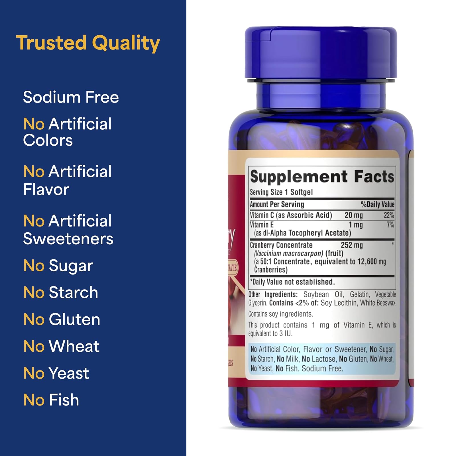 High potency cranberry fruit concentrate