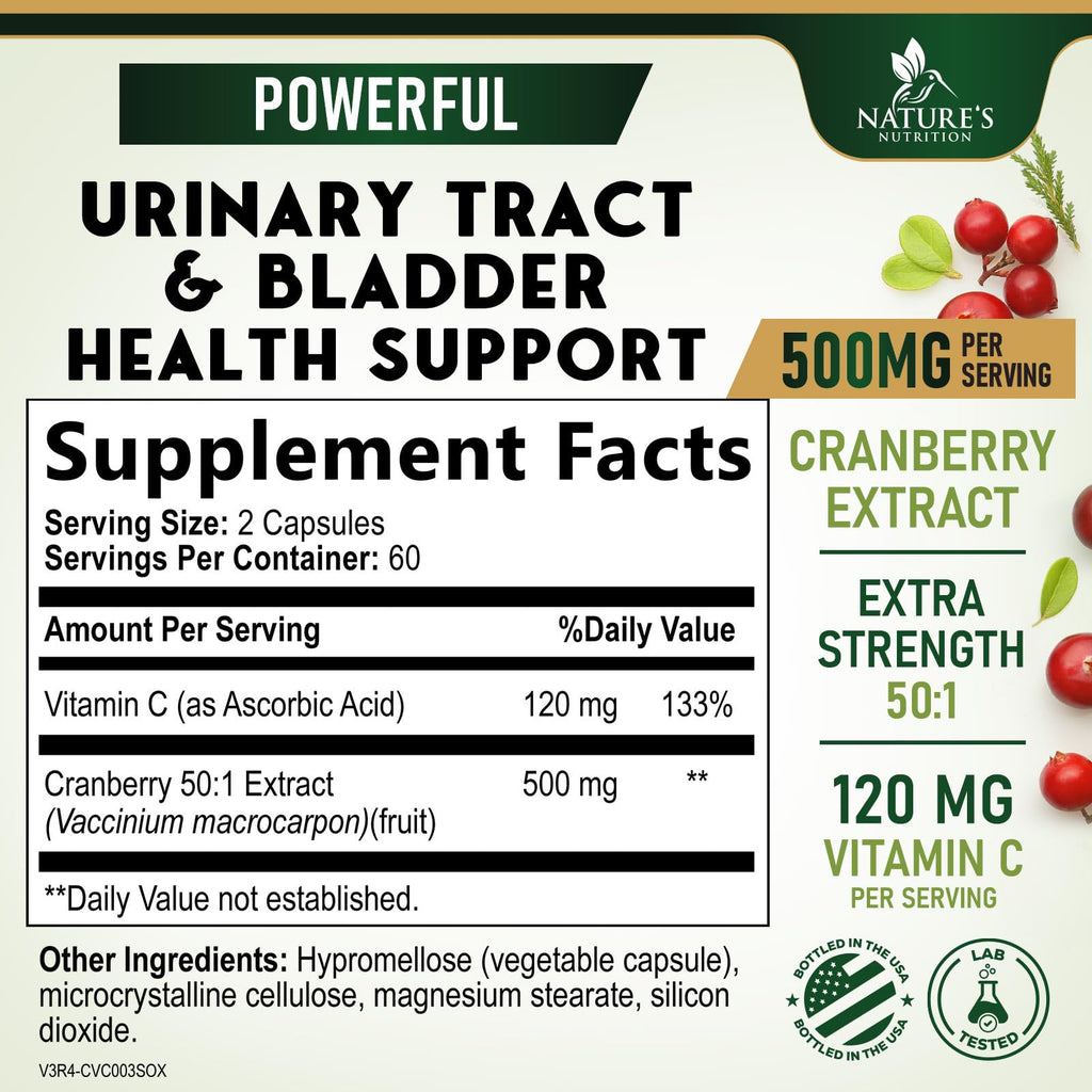 High potency Cranberry vitamin C supplement