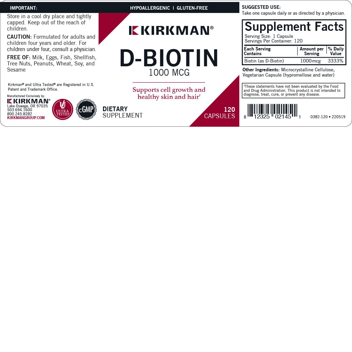 high potency d-Biotin for energy support