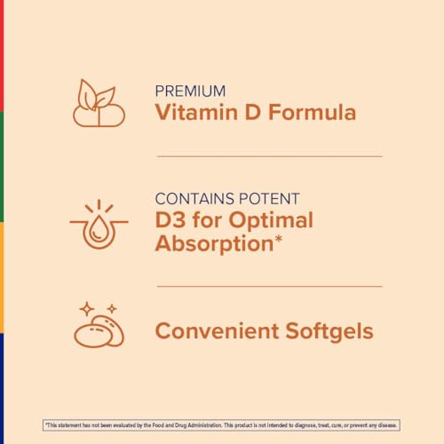 High potency D-Pure Vitamin D3 softgels