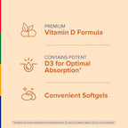 High potency D-Pure Vitamin D3 softgels